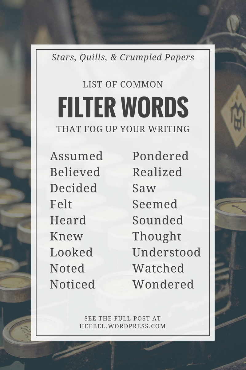 A Few Easy Strategies to Remove Those Pesky Filter Words that Fog Up ...